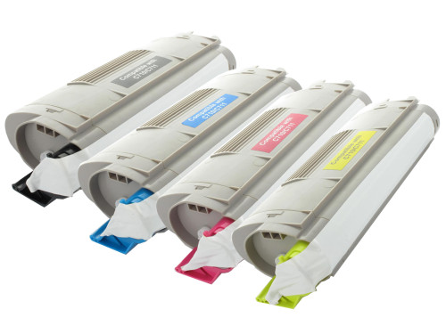 Pack de 4 toners compatibles 4 couleurs pour imprimante OKI C710